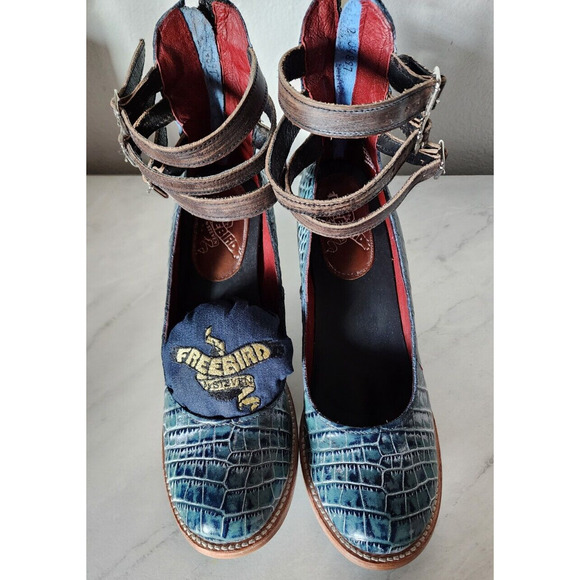 Freebird by Steven | Shoes | Rare Freebird By Steven Randi Us 1 Ankle Leather Sandals Shoes ...